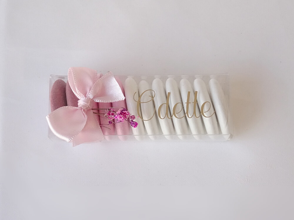 Transparant balkje - doopsuiker - suikerbonen - Suikeratelier